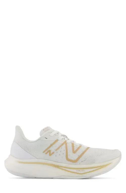 New Balance Fcx Running Shoe In White/ Gold Metallic - 62% Off